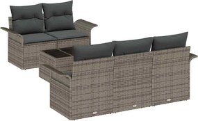Set pohovek 6 ks Šedá polyratan 3345239