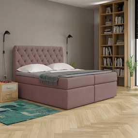 Eka Kontinentální čalouněná postel Luxurious - Cassablanca (90x200 cm) Barva látky Trinity: Černá (Trinity 2316)