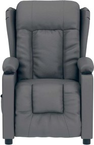 Elektrické polohovací křeslo šedé umělá kůže 3098805