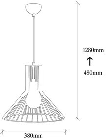 Černé závěsné svítidlo s kovovým stínidlem ø 38 cm Fellini – Opviq lights