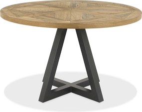 Jídelní stůl Indus 125 cm z masivu dub přírodní/grafit
