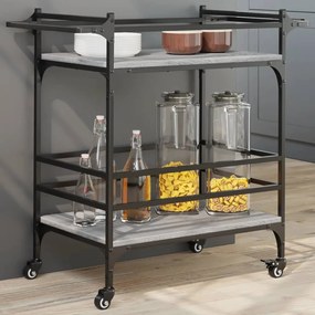 Kuchyňský vozík šedý sonoma 82 x 40 x 78,5 cm kompozitní dřevo - Default Title