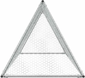 Klec pro kuřata stříbrná 200 x 105 x 91 cm pozinkovaná ocel 172557