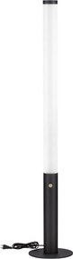 Matně černá ocelová LED stmívatelná stojací lampa se stínidlem z akrylového skla (výška 141 cm) Glaze – Nova Luce