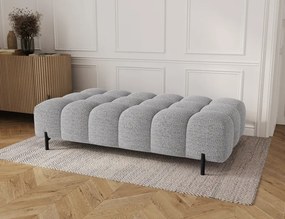 Ferivo prošívaná taška na nožičkách, šedý plyš