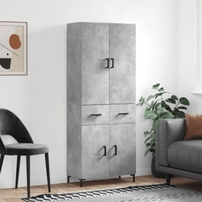 Skříň highboard betonově šedá 69,5x34x180 cm kompozitní dřevo,  3198149