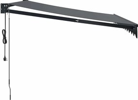 Automatická zatahovací markýza antracitová 3,5 x 2,5 m 3154512