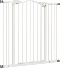 PawHut 94 cm Interiérová psí brána, Bezpečnostní psí brána, Rozšiřitelná psí bariéra 74-100 cm s dvojitým zámkem a automatickým uzavřením pro schody …