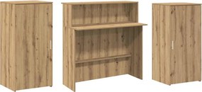 Recepční stůl dub artisan 200x50x103,5 cm kompozitní dřevo 3324222