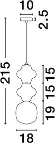 Závěsné svítidlo NOVA LUCE CLIO E14 5W 9009116 bez žárovky