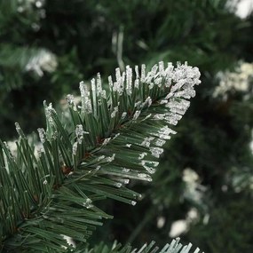 Umělý vánoční stromek s LED osvětlením a šiškami 210 cm 3077748