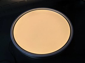 Rabalux Stříbrné stropní LED svítidlo Dewson 450mm 37W 71289