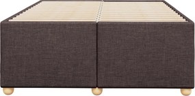 Rám postele bez matrace tmavě hnědá 120 x 200 cm textil 3284725