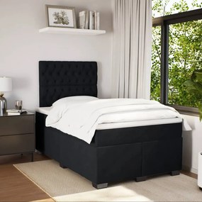 Box spring postel s matrací černá 120 x 190 cm samet 3293166