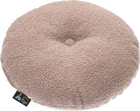 Sametový polštář s knoflíkem barva růžová látka pletený vzor