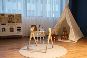 Montessori dřevěná hrazda, přírodní/šedá, STARES