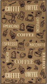 Protiskluzový koberec / běhoun Coffee 04 hnědý / béžový