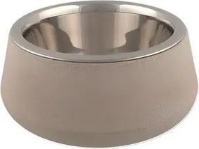 DOG FANTASY Miska EcoStyle béžová 17 cm / Nerez, bambusový kompozit /