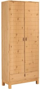 Danish style Šatní skříň Lous, 180 cm, přírodní dřevo