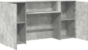 Recepční stůl betonově šedý 200x50x103,5 cm kompozitní dřevo 3324217
