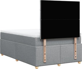 Box spring postel s matrací světle šedá 120 x 200 cm textil 3291247