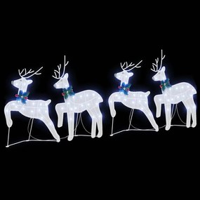 LED Sobové 4 ks Bílá 45 x 19 x 65 cm textil 3385895