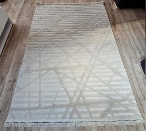 HU Moderní béžový koberec TWIST BEIGE 20294A Rozměr: 60x100 cm