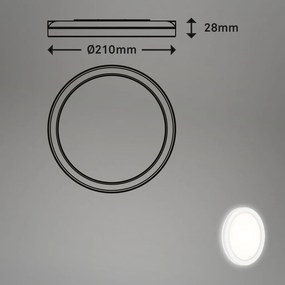 BRILO 3008016 LED venkovní svítidlo pr. 21 cm 8W 1200lm bílé (starý kód: BRILO 3008-016) - BRILO