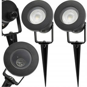 BERGE 2x LED zahradní lampa - bodové světlo GU10 - IP65 - černá