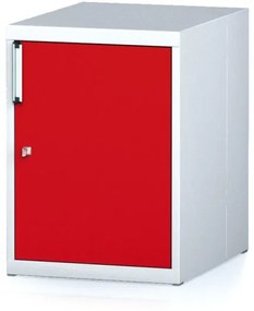 Alfa 3 Závěsná dílenská skříňka na nářadí k pracovním stolům MECHANIC, 480 x 600 x 662 mm, červené dveře