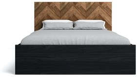 Černá/v přírodní barvě dvoulůžková postel 160x200 cm Gio – Marckeric
