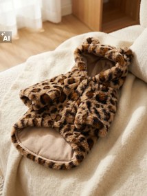 Sinsay - Obleček pro psa s kapucí v leopardím vzoru - hnědá