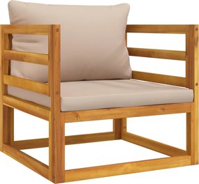 vidaXL 8dílná zahradní sedací souprava podušky masivní dřevo [3155259] Barva polštáře: Světle šedá
