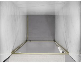Mexen Exo, výklopné sprchové dveře 85 cm, čiré sklo, zlatá, 8181-085-000-50-00
