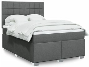 Box spring postel s matrací tmavě šedá 160x200 cm textil 3292840