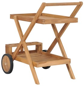 Čajový vozík masivní teakové dřevo,  49425
