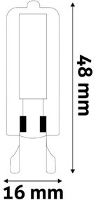 Prémiová LED žárovka G9 2,2W 240lm, denní, ekv. 24W, 3 roky