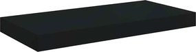 Plovoucí nástěnné police 4 ks černé 50 x 23,5 x 3,8 cm MDF 323831