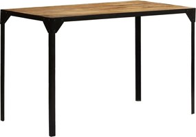 vidaXL Jídelní stůl 120 cm masivní hrubé mangovníkové dřevo a ocel [246630]