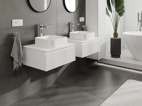 Mexen Rivel, koupelnová skříňka 60 cm, 1 zásuvka, drážkovaná, bílá matná, 91A20-06023-1-BF01