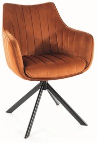 Jídelní židle Azalia Velvet, oranžová / černá