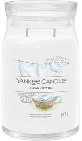 Yankee Candle – Signature svíčka Clean Cotton (Čistá bavlna) Velikost: střední 368 g