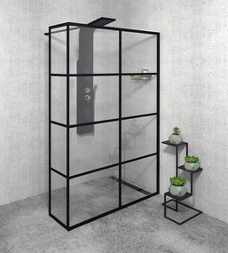 Gelco, CURE BLACK sprchová zástěna 1100 mm, čiré sklo, CB110