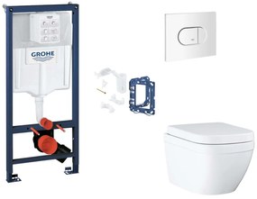 Grohe Rapid SL - Set předstěnové instalace, klozetu, sedátka SoftClose, tlačítka Arena Cosmopolitan a sady pro vhazování tablet, Triple Vortex, alpská bílá SANI11BB3150