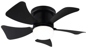 ZEVENTI - LED Stmívatelný stropní ventilátor MUNDAKA LED/10W/230V černá + DO 03609BLACK-OEM