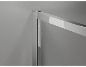 Mexen Exo, pětiúhelníkový sprchový kout s výklopnými dveřmi 90 x 90 cm, 6mm čiré sklo, chromový profil, 812-090-090-01-00