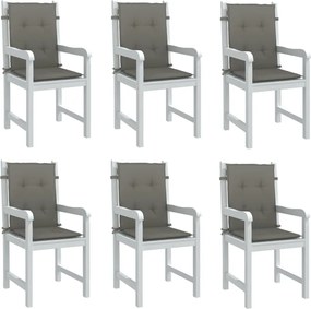 vidaXL Podušky na židli nízké opěradlo 6 ks antracit melanž 100x50x4cm [4002450] Barva: melange dark grey