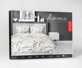 Detexpol Saténové povlečení 180x200 Esy floresy beige 4819 A Home Satén 58