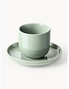 Porcelánové pohárky na espresso's podšálky Nessa, 4 ks