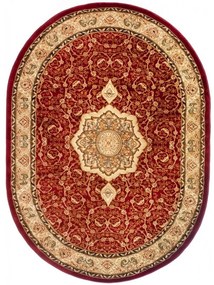 Kusový koberec klasický vzor 2 bordó ovál 200x300cm